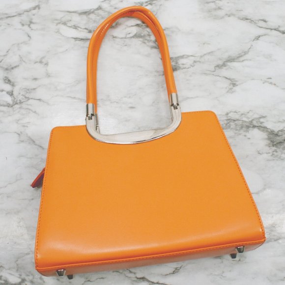 None | Bags | Unbranded Purse Structured Handbag Satchel Fall Orange ...